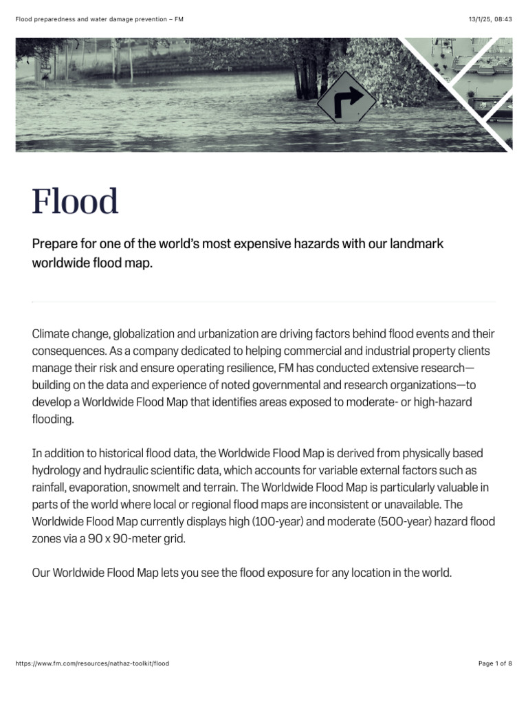Flood Preparedness and Water Damage Prevention - FM | PDF | Flood | Hazards
