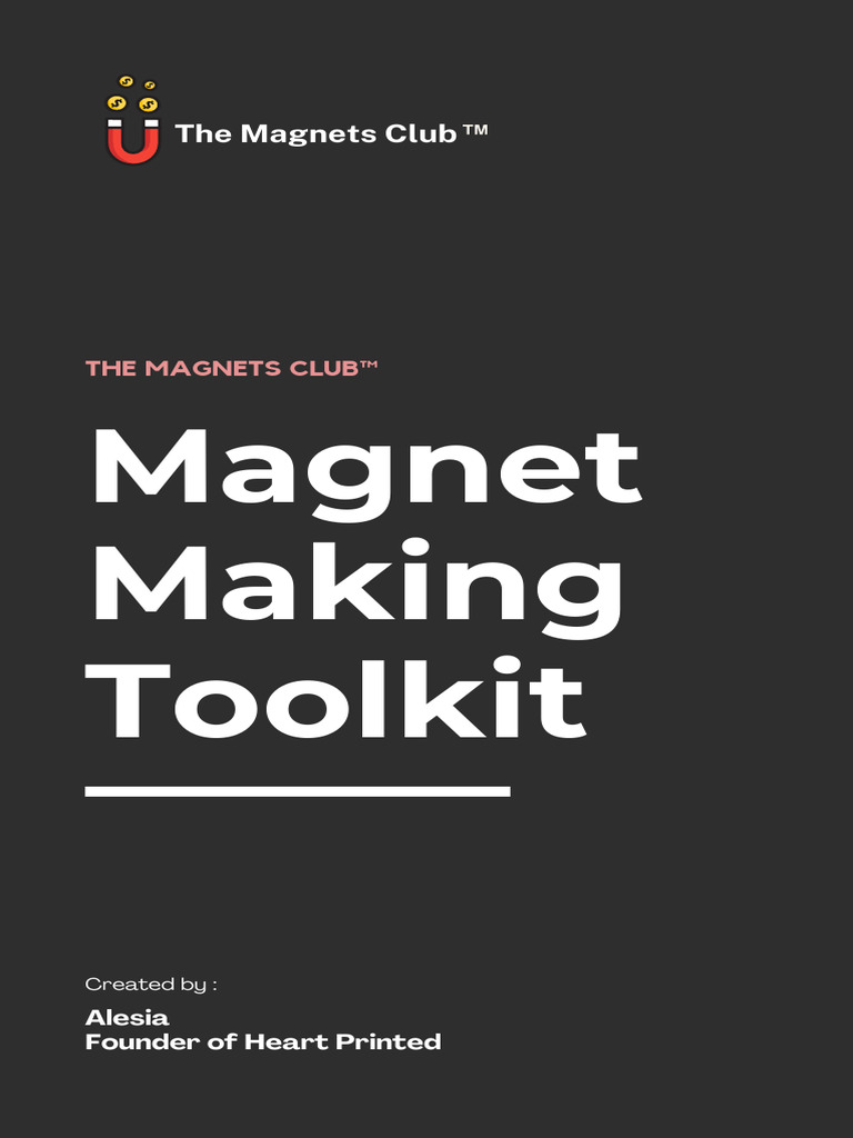 Magnet Making Toolkit™ | PDF | Printer (Computing) | Software