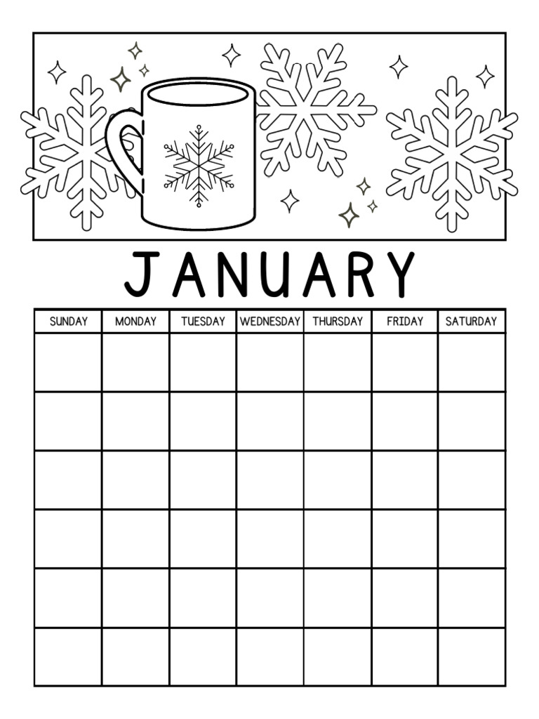 Blank Calendar Activity For Kids | PDF