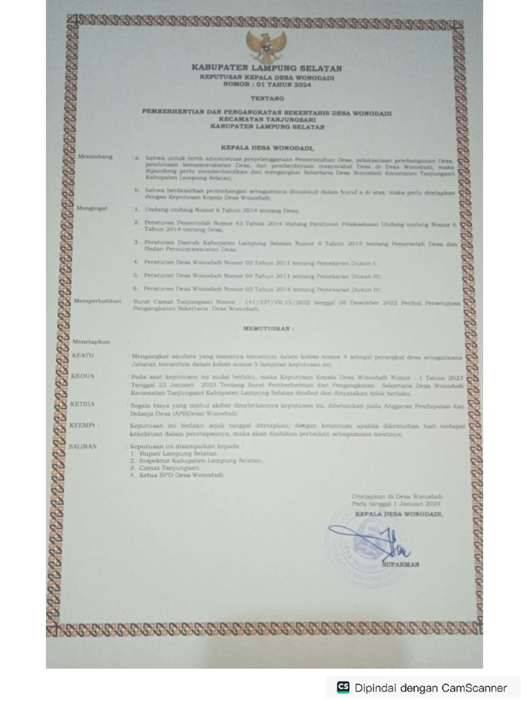 SK Sekdes 2024 | PDF