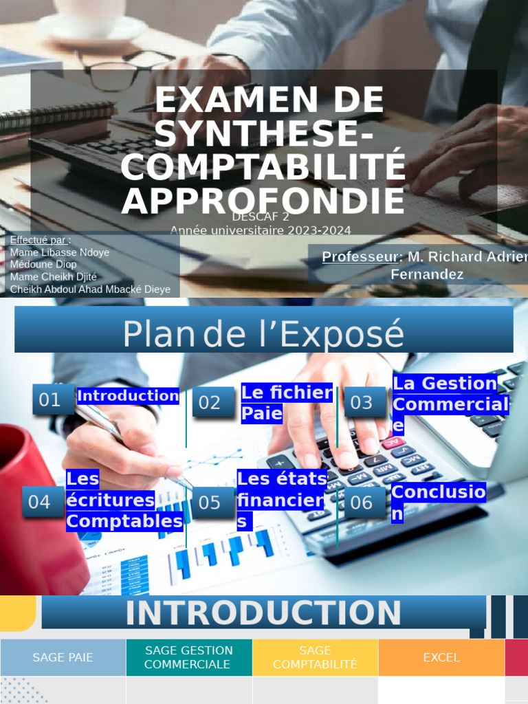 Powerpoint Examen Compta Appro Descaf 2 | PDF | Dépréciation | Immobilisations