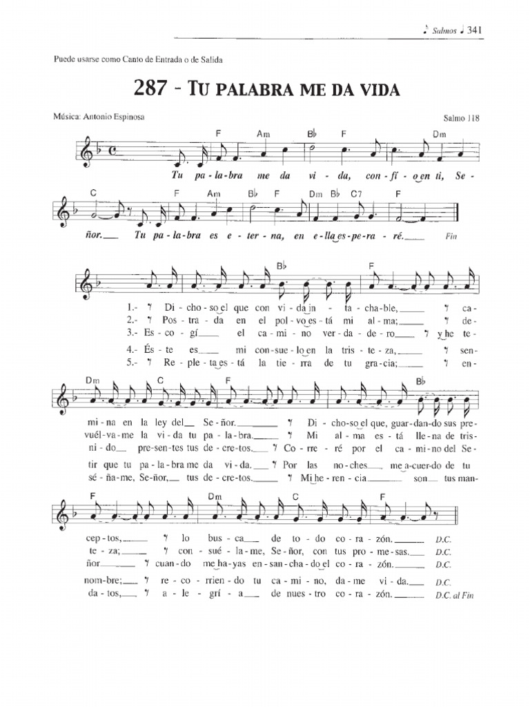 Tu Palabra Me Da Vida | PDF