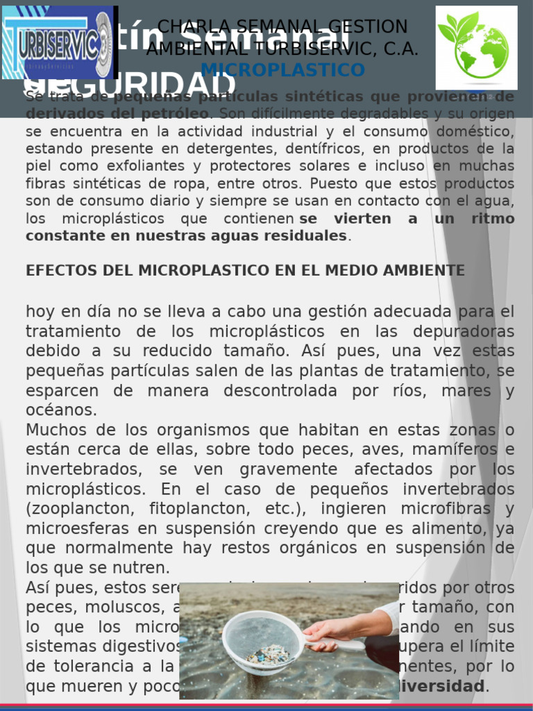 Charla Contaminacion Por Microplastico XX | PDF