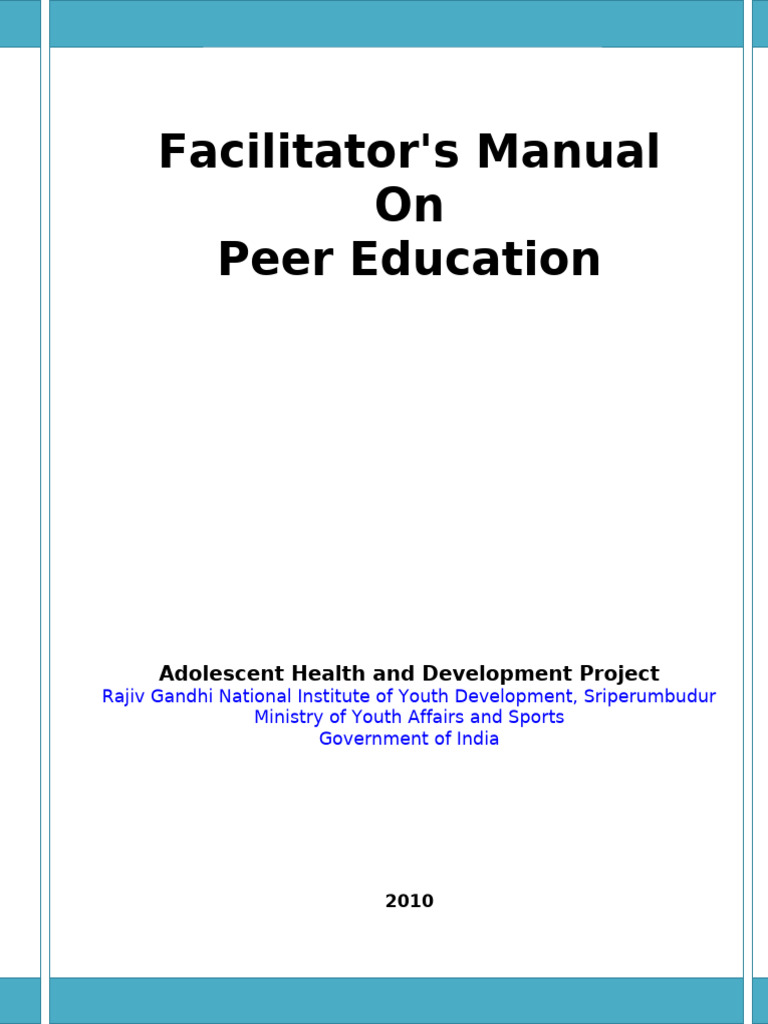 Peer Education Manual | PDF | Adolescence | Pregnancy