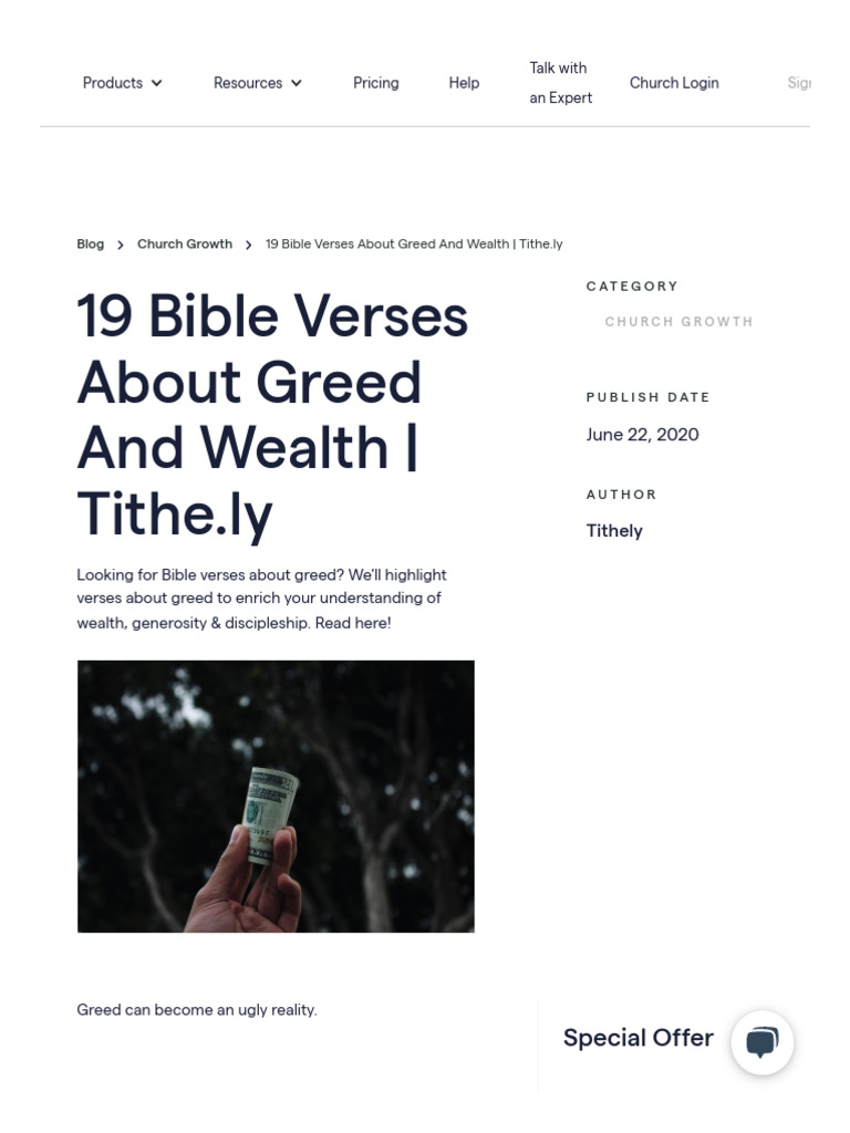 Bible Verses on Greed and Wealth | PDF | Greed | Bible