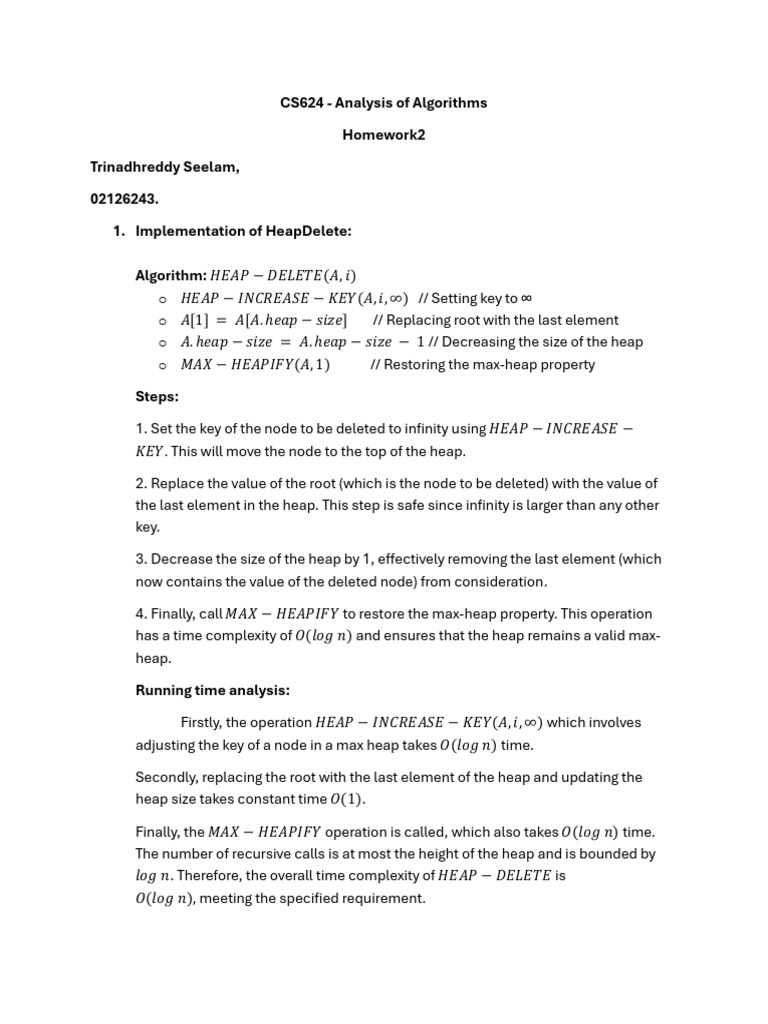 TrinadhreddySeelam AOA Assignment2 | PDF | Computer Programming | Applied Mathematics