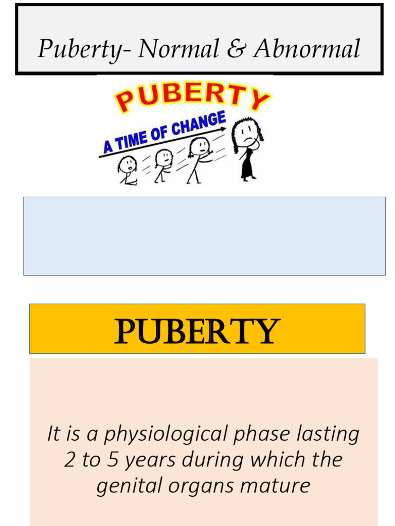 PUBERTY Normal Abnormal | PDF | Puberty | Luteinizing Hormone
