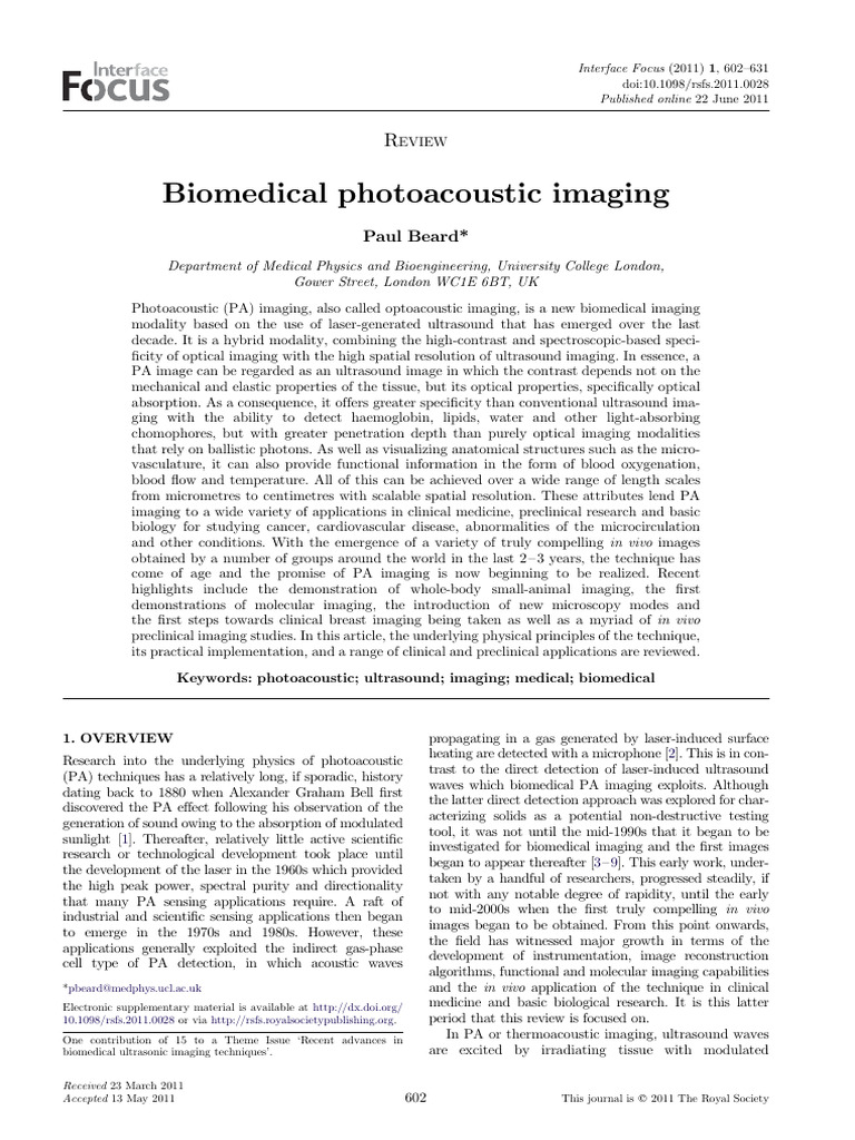 Beard 2011 Optical and Mechanichal Equation of PAI | PDF | Medical ...