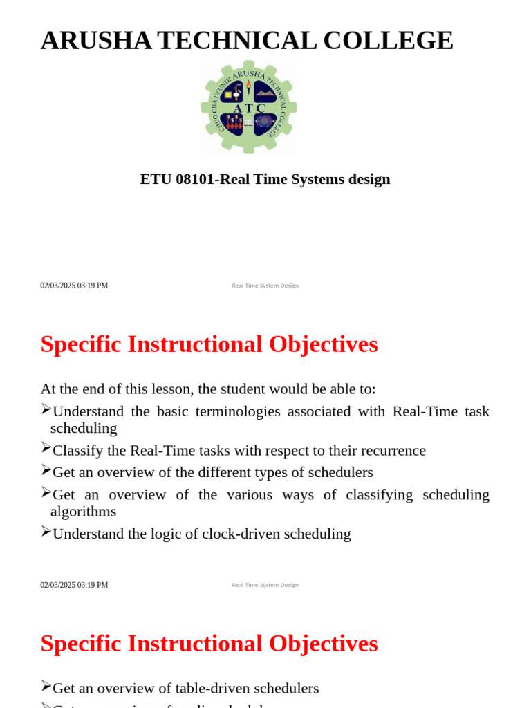 Task Scheduling Algorithms | PDF | Scheduling (Computing) | Real Time Computing