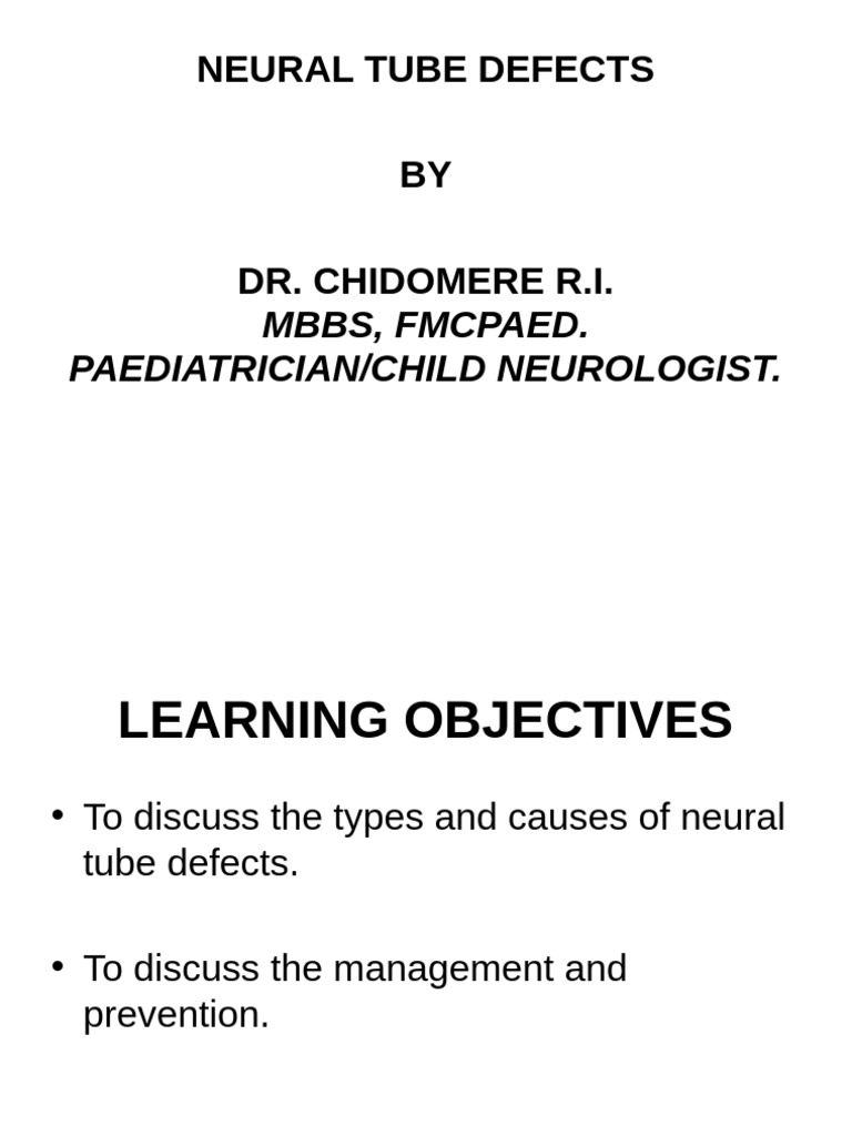 Neural tube defects | PDF | Vertebra | Anatomy