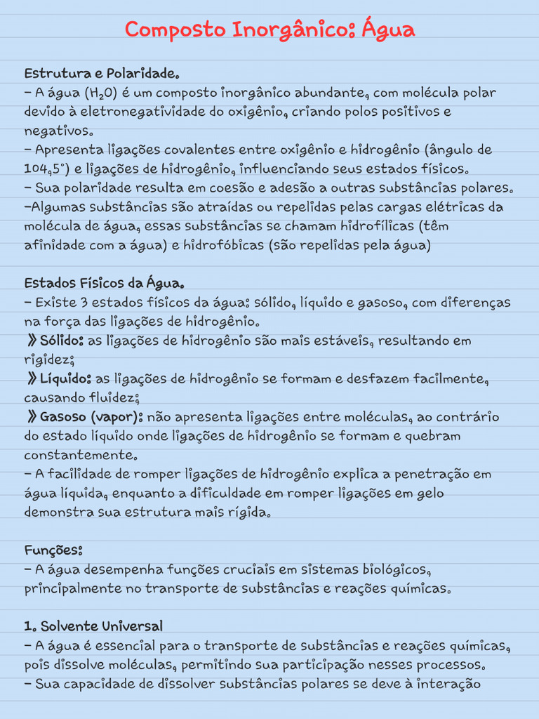 Composto Inorgânico Água - 250115 - 173058 | PDF