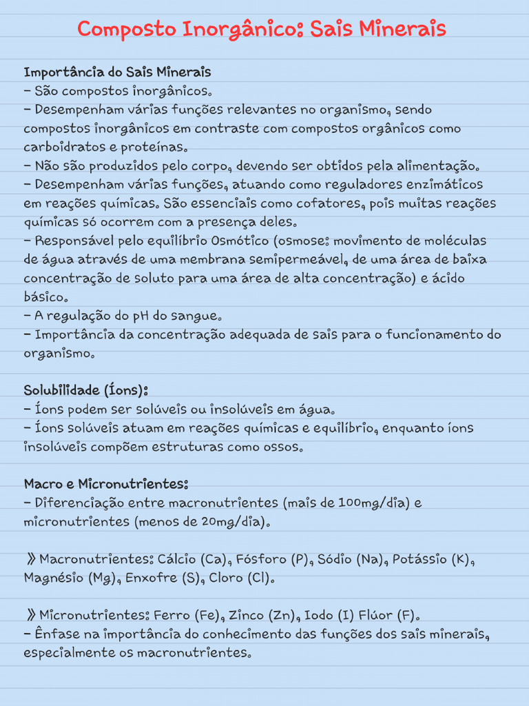 Composto Inorgânico Sais Minerais _250112_181547 | PDF