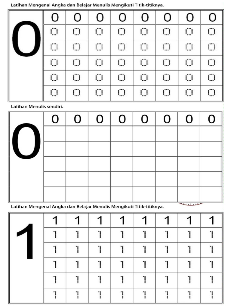 Menulis Angka | PDF