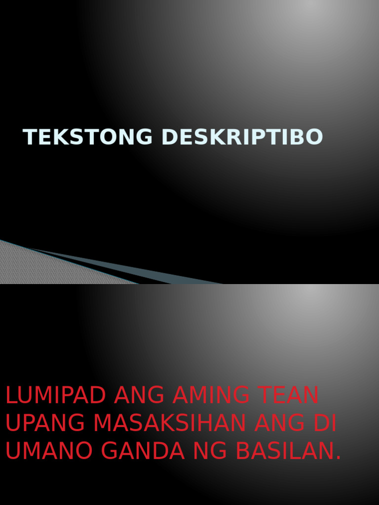 Tekstong Deskriptibo | PDF