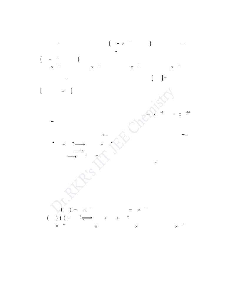 Ionic Equilibrium Assignment-1 | PDF | Ph | Acid Dissociation Constant