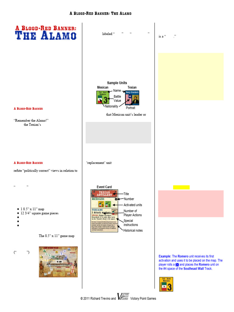 Blood-Red Banner Rules (Pages) v1-0 | PDF | Battle Of The Alamo | Texas ...