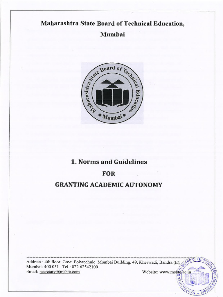 Policy For Granting Academic Autonomy-2024 | PDF