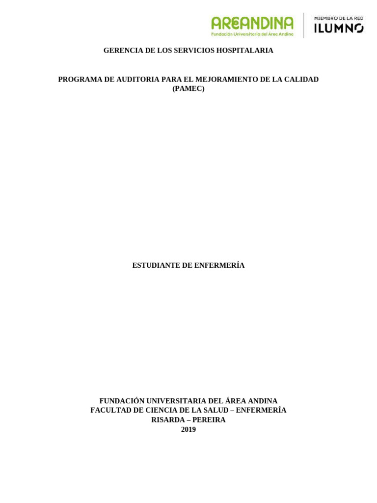 Ruta Critica Del Pamec | PDF | Hospital | Seguridad del paciente