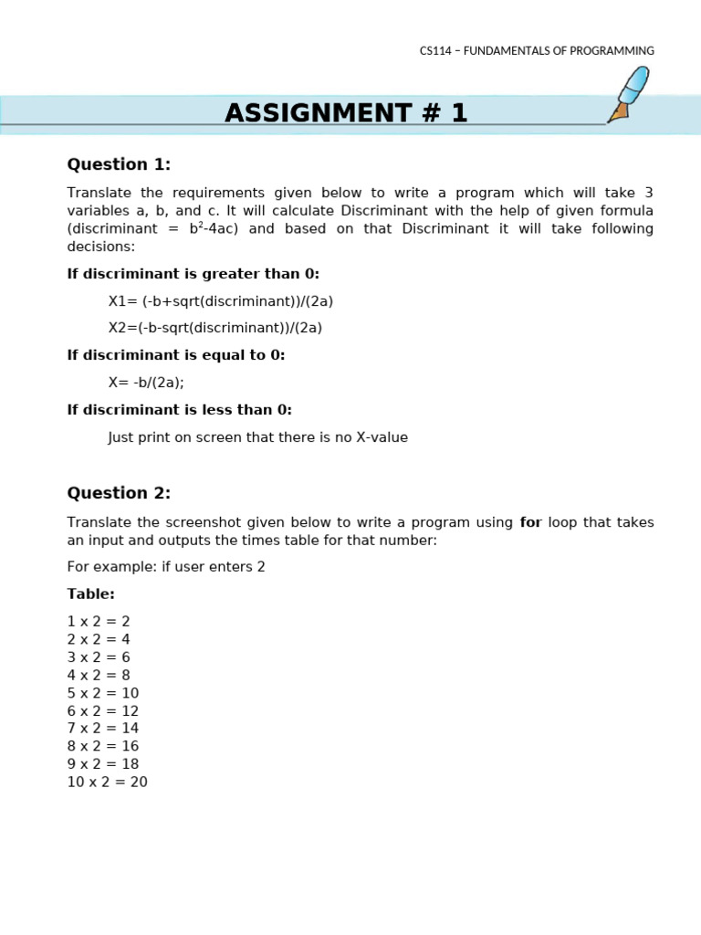 Assignment 1 | PDF