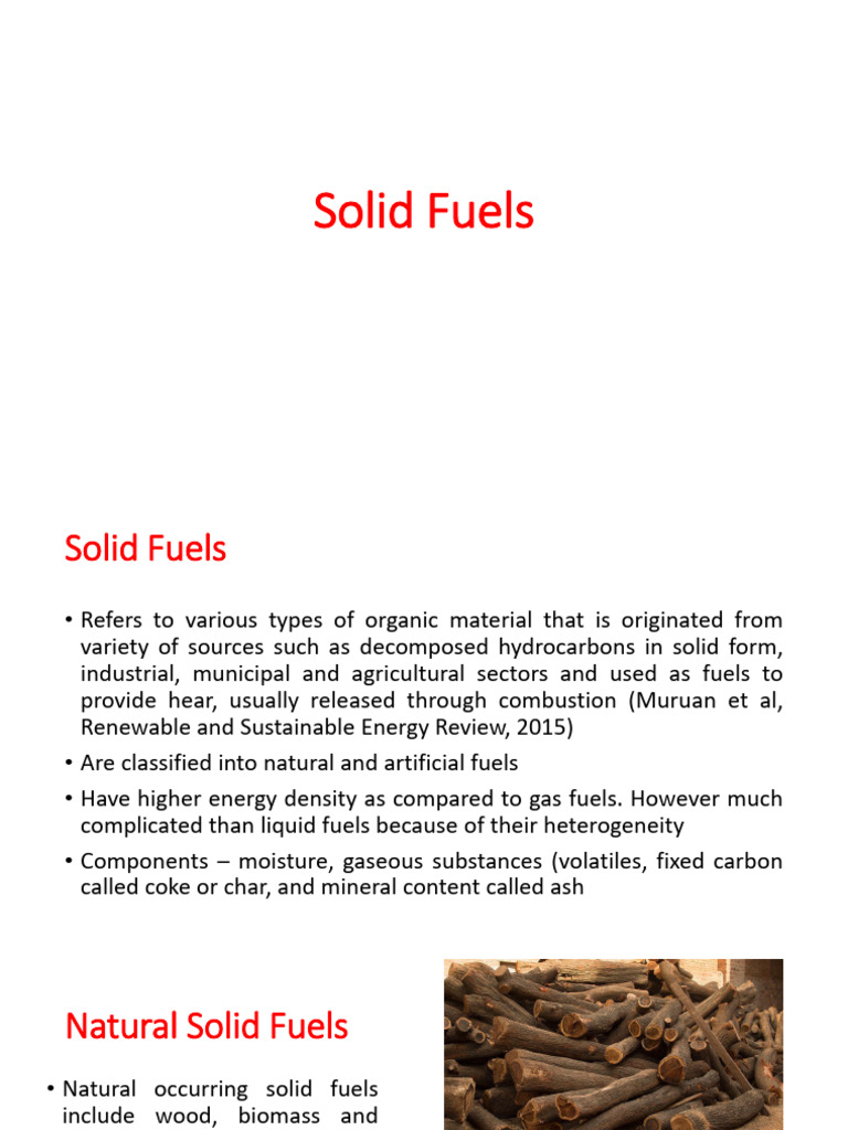 Overview of Solid Fuels and Their Types | PDF