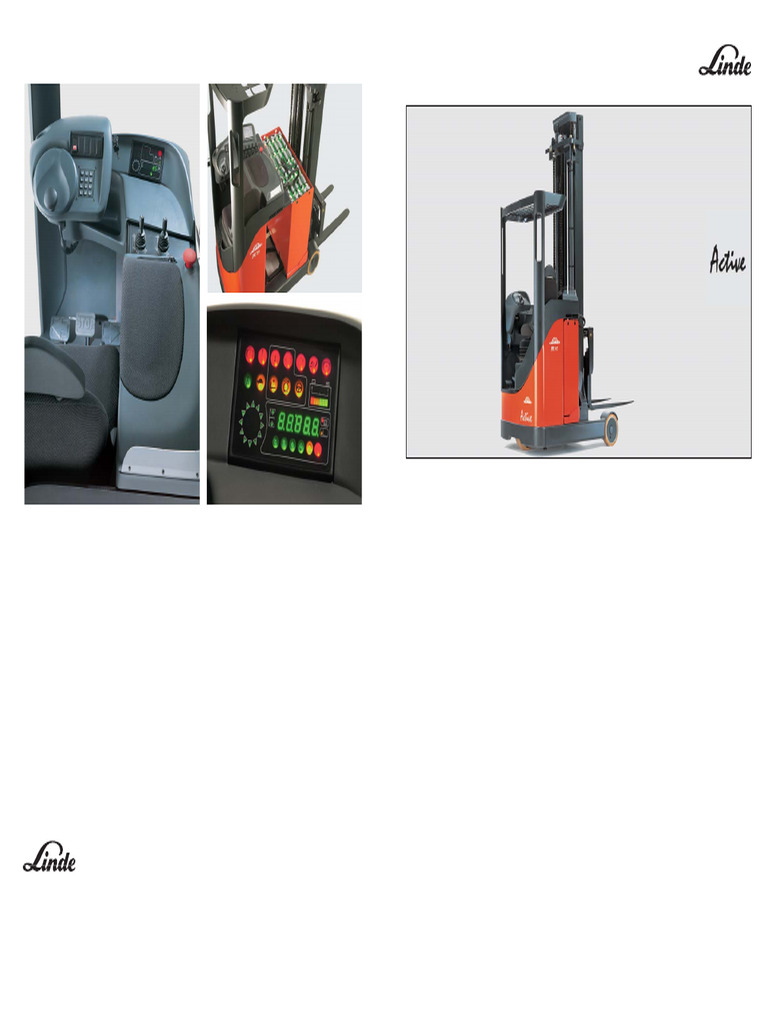 Linde R14 Electric Reach Truck Specs | PDF | Elevator | Electric Motor