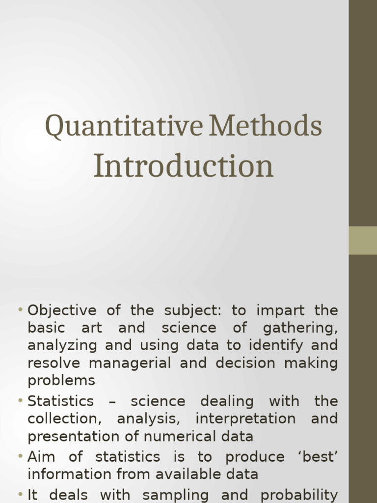 Business Statistics - Introduction | PDF | Statistics | Level Of ...