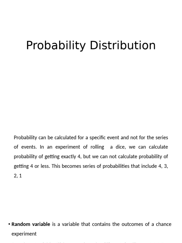 Probability Distribution | PDF | Probability Distribution | Poisson Distribution