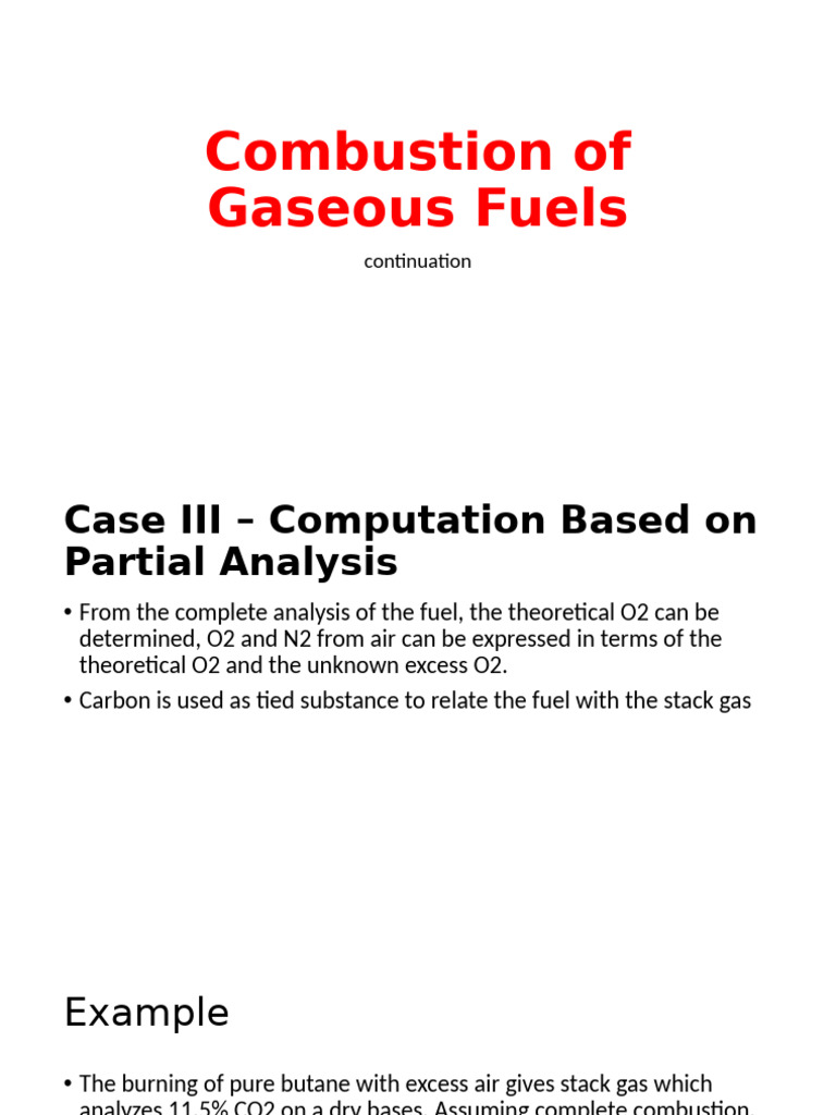 Combustion of Gaseous Fuels-Last Part | PDF