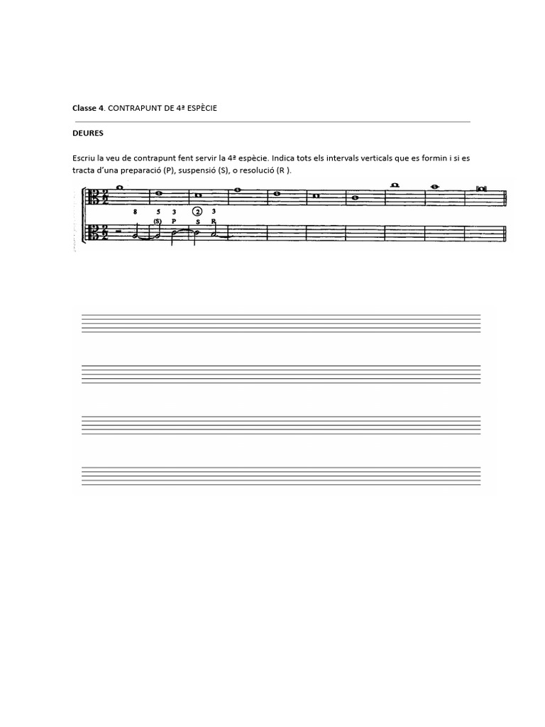 TÈC II Deures Classe 4 Espècie | PDF