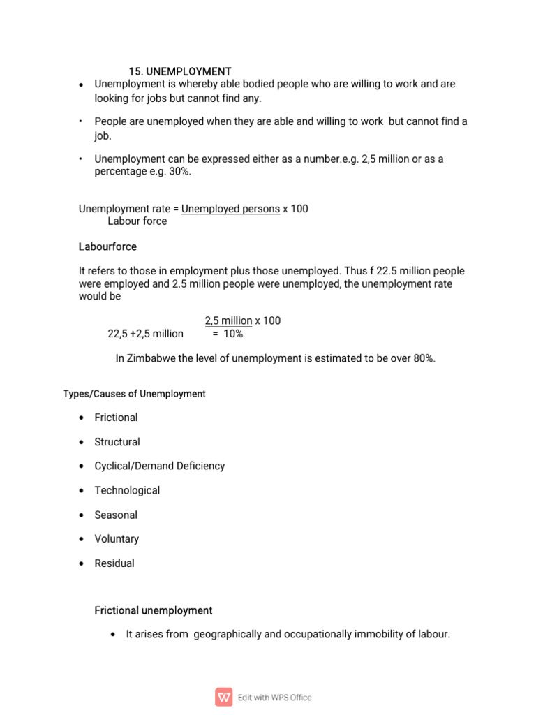 15.unemployment and Job Creation | PDF