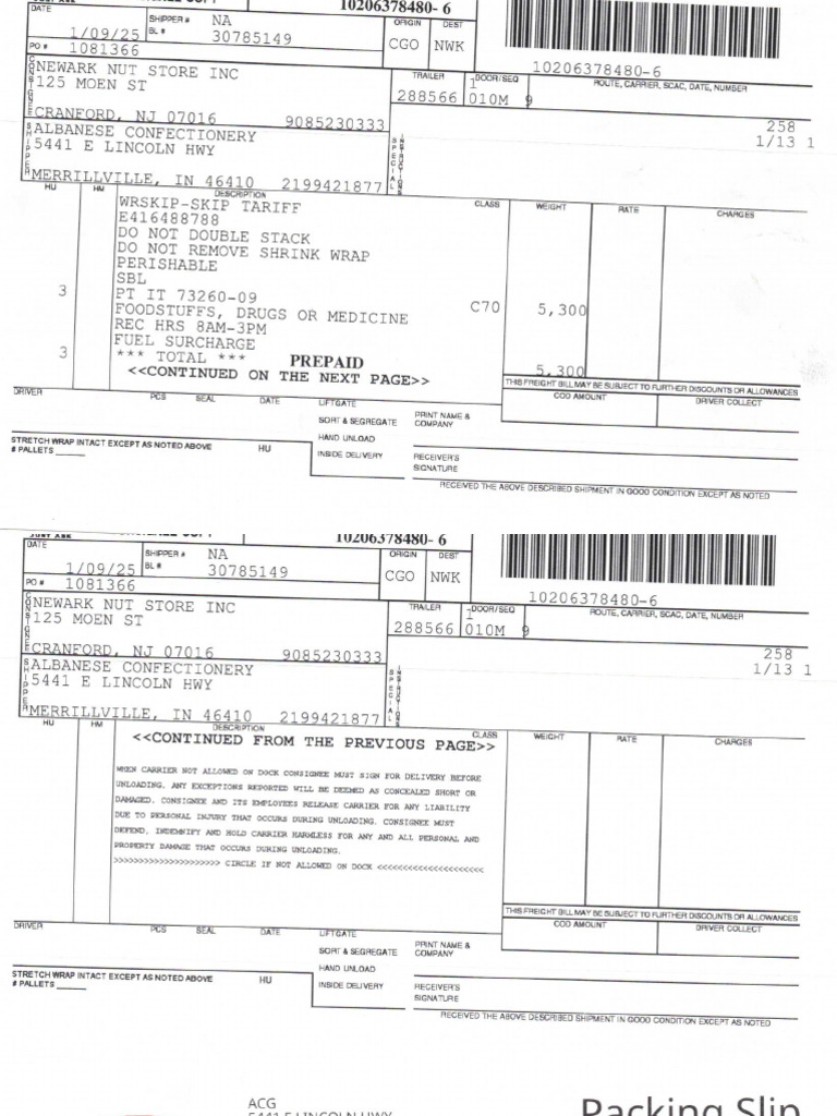 Albanese Special Order | PDF