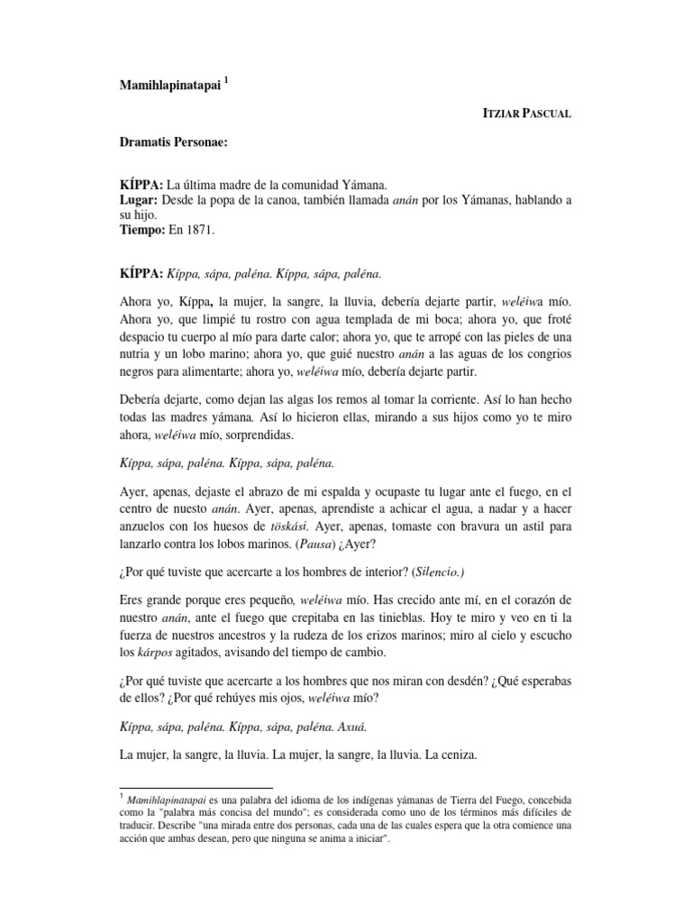 Mamihlapinatapai Itziar Pascual | PDF