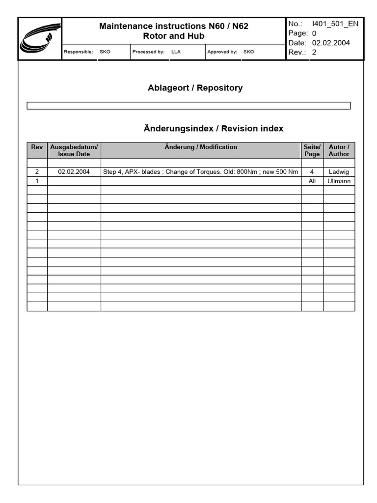 N60/N62 Rotor and Hub Maintenance Guide | PDF | Turbine | Mechanical Engineering