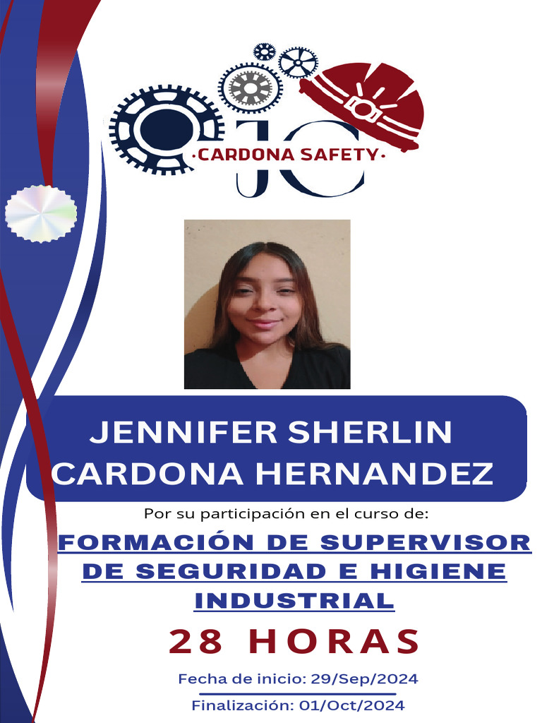 Identificación Credencial Gafete Formal Azul y Dorado PDF | PDF