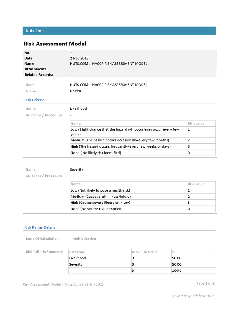 PDFRisk Assessment Model | PDF | Risk | Risk Assessment