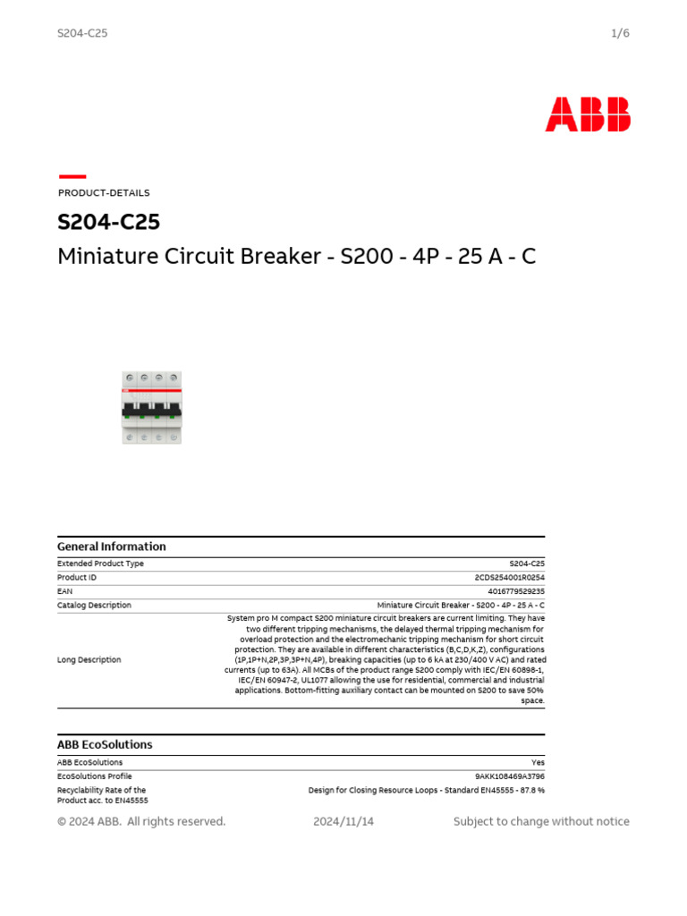 Technical Sheet A700000012228035 | PDF | Alternating Current ...
