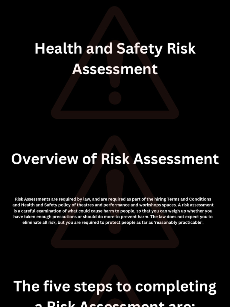 Health and Safety Risk Assessment | PDF | Risk | Risk Assessment