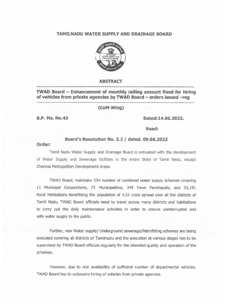 BP 43 14 06 2022 Vehicle Ceiling Limit | PDF