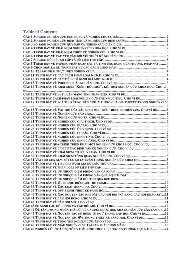 Đề cương NCKH | PDF