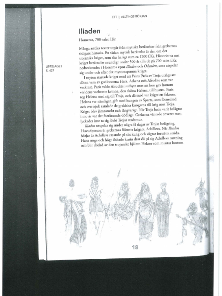 Fixa Svenskan 2 Iliaden s. 18-24 | PDF