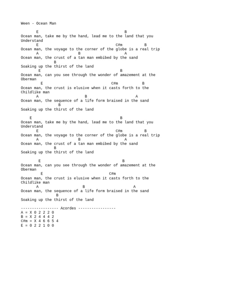 Ween - Ocean Man | PDF
