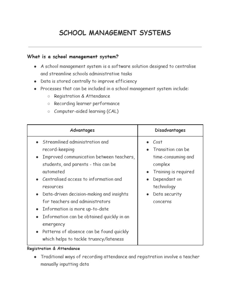School Management Systems | PDF