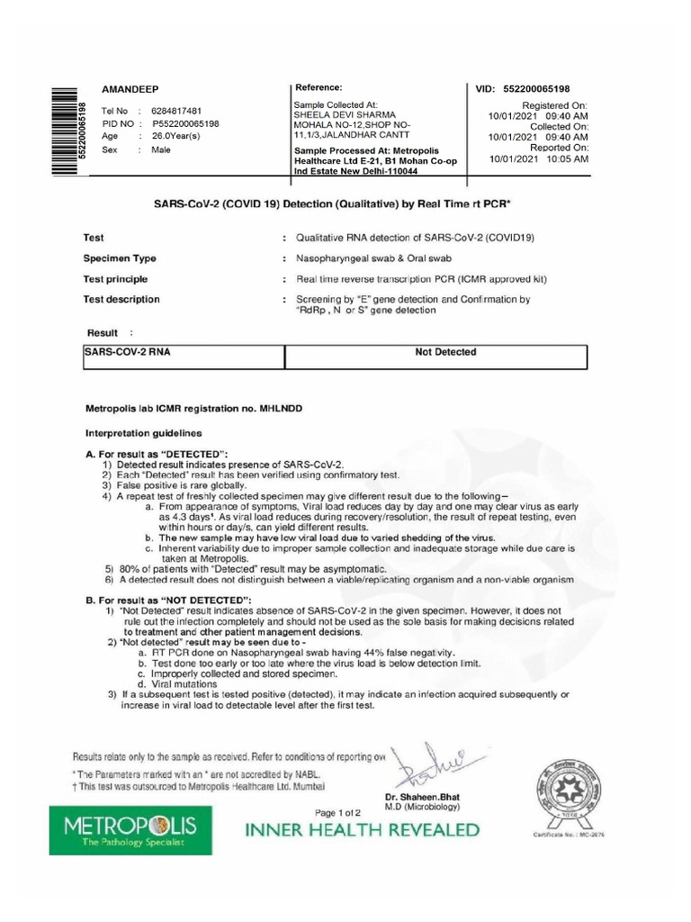 amandeep Covid19 report | PDF