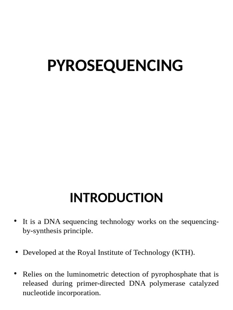 pyrosequencing | PDF | Dna Sequencing | Nucleic Acids