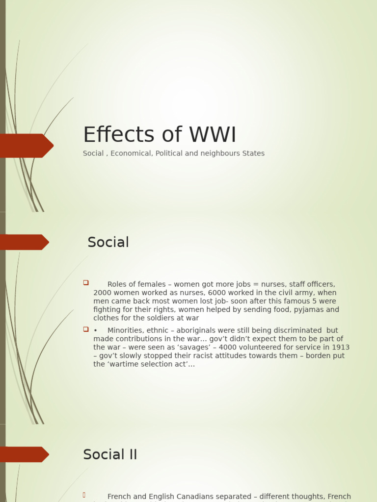 Effects of WWI | PDF | Economies