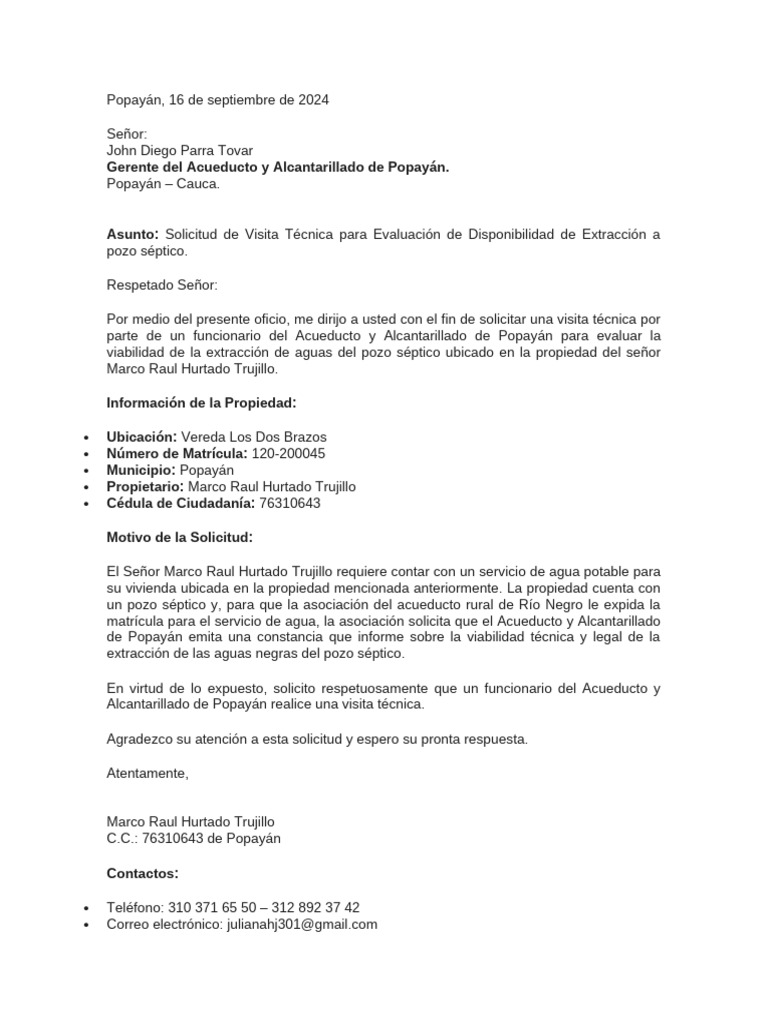 Acueducto de Popayán Raul | PDF