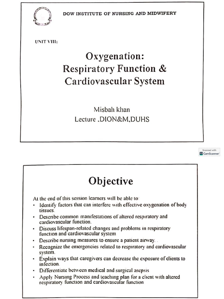 Oxygenation (DUHS) | PDF