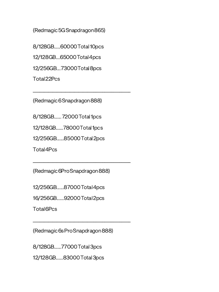 Redmagic 5G Snapdragon 865 | PDF