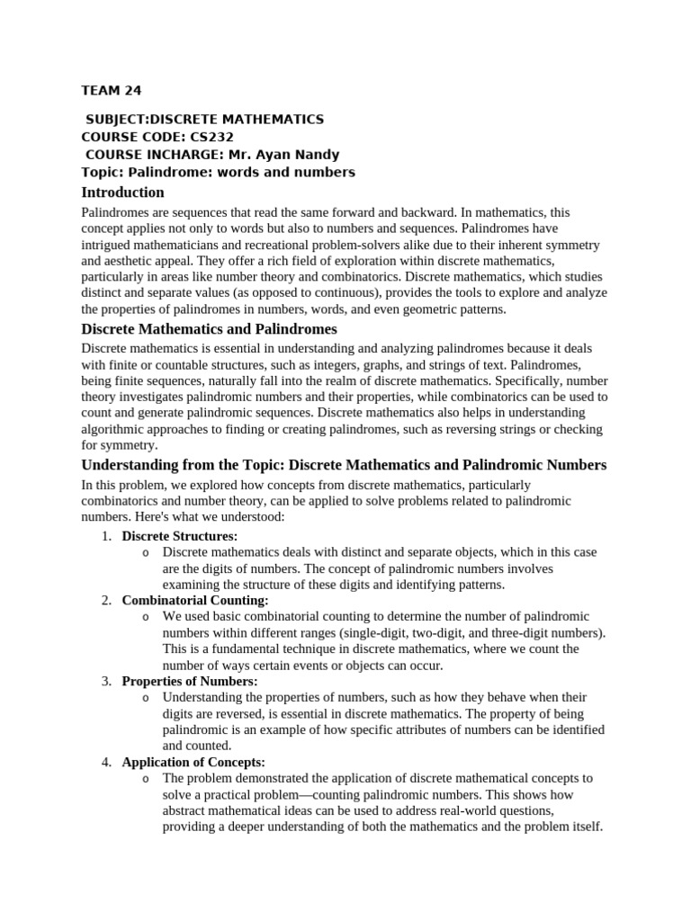 discrete maths project1 | PDF | Discrete Mathematics | Combinatorics discrete maths project1 | PDF | Discrete Mathematics | Combinatorics