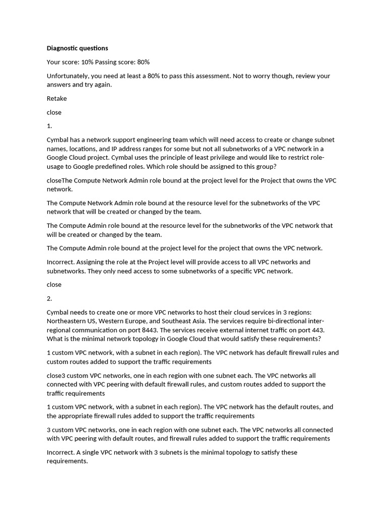 Diagnostic questions | PDF | Computer Network | Ip Address